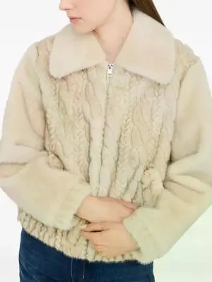Liu Jo Cable-knit Teddy Coat