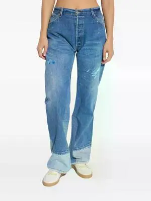 RE/DONE Paint-splatter Paneled Jeans