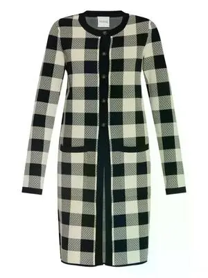 Posse Gingham Check Button Cardigan