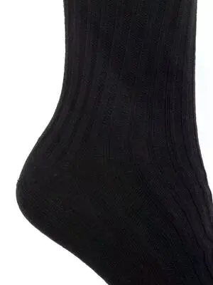 Ami Ribbed Socks With Embroidered Logo