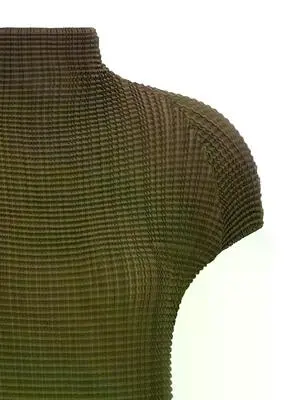 Issey Miyake Pleated High-neck T-shirt