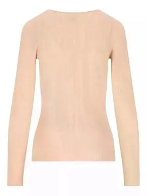 Chloé Henley Ribbed T-shirt - Pink