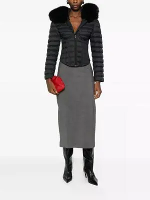 MSGM Pencil Skirt With Elasticated Waistband - Grey