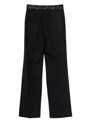 MSGM Satin-trimmed Straight Leg Pants