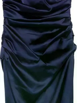 Talbot Runhof Draped Satin Dress
