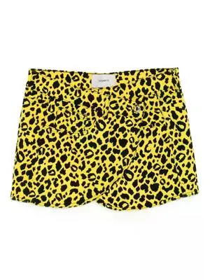 Coperni Leopard-print Wrap Mini Skirt