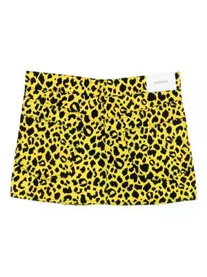 Coperni Leopard-print Wrap Mini Skirt