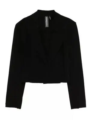 Norma Kamali V-neck Cropped Jacket