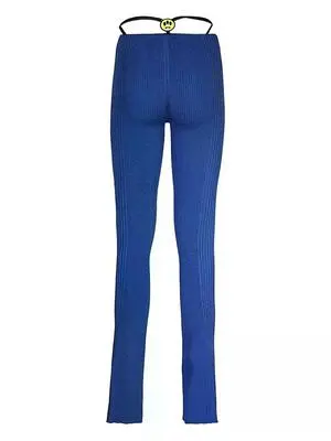 BARROW Ribbed Flared Trousers - Blue