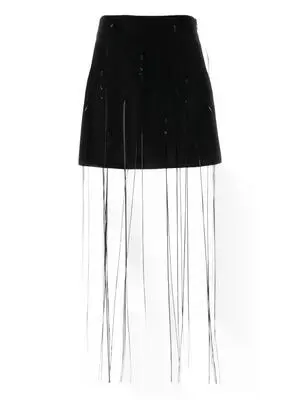 JIL SANDER High-waisted A-line Mini Skirt - Black