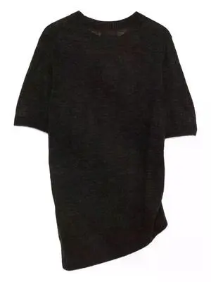 Soeur Asymmetric-hemline Short-sleeve T-shirt - Brown