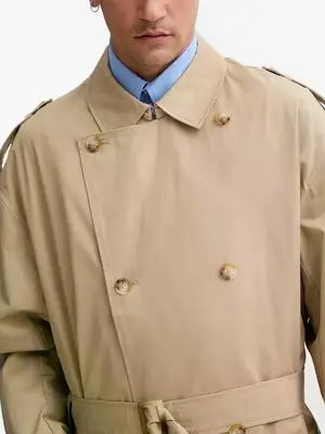 LES DEUX Miles Double-breasted Belted Trench Coat