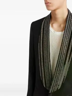 Amiri Crystal-embellished Shawl-collar Blazer