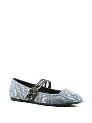 Liu Jo Crystal-embellished Double-strap Ballet Flats