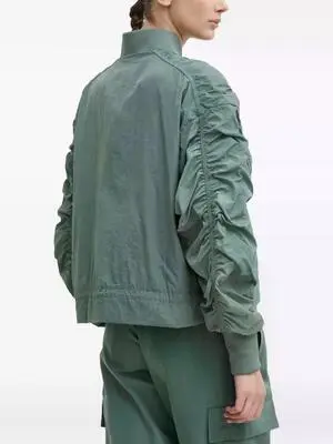Adidas Gathered-sleeve Bomber Jacket