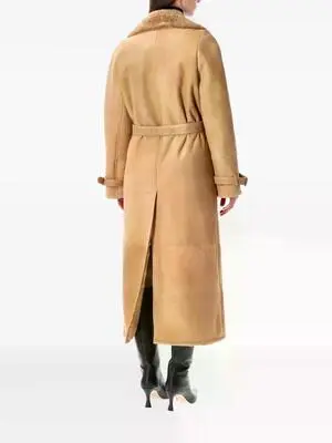 SWORD 6644 Shearling Belted Coat