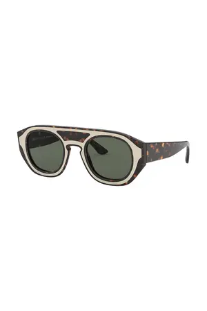 Giorgio Armani Tortoise Rectangle Sunglasses - Green