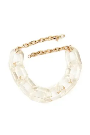 KENNETH JAY LANE Resin Link Necklace - Gold