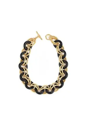 KENNETH JAY LANE Twist Link Necklace - Gold
