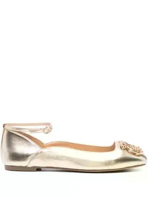 Liu Jo Gold Tone Flats For Women