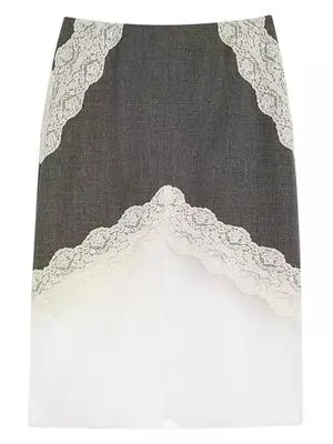 JIL SANDER Lace-trimmed Layered Skirt