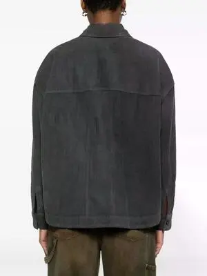 TRUE AVENUE Button-front Corduroy Jacket - Grey