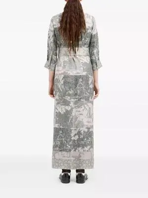 PIERRE-LOUIS MASCIA Landscape-print Maxi Dress