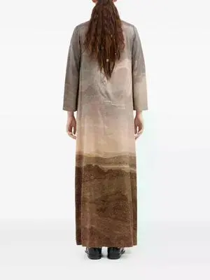 PIERRE-LOUIS MASCIA Abstract-pattern Maxi Dress - Neutrals