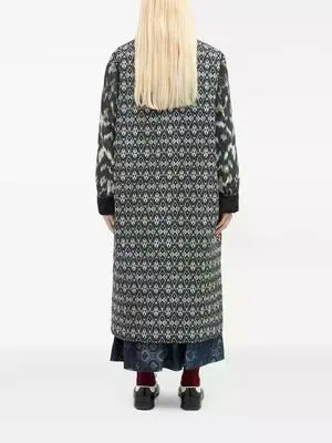 PIERRE-LOUIS MASCIA Ikat-pattern Buttoned Coat