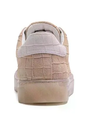 HIDE&JACK Crocodile-embossed Leather Sneakers - Neutrals