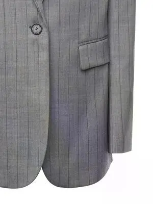 Stella McCartney Striped Single-breasted Blazer - Grey