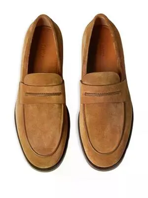 Zegna Suede Penny Loafers