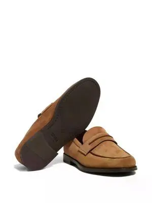Zegna Suede Penny Loafers