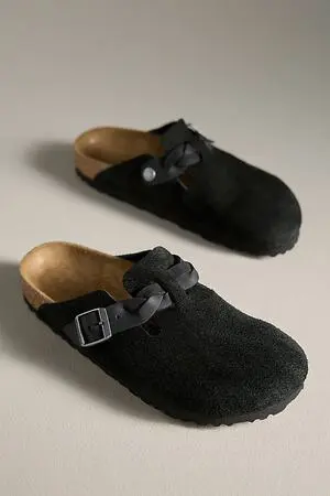 BIRKENSTOCK Boston Braided Clogs - Black