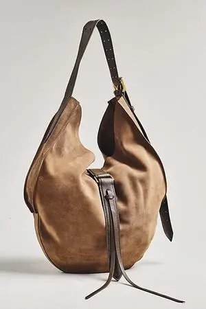 Dolce Vita Suede Slouchy Bag - Olive