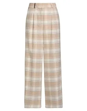 Peserico Tartan Flannel Wide-leg Pants