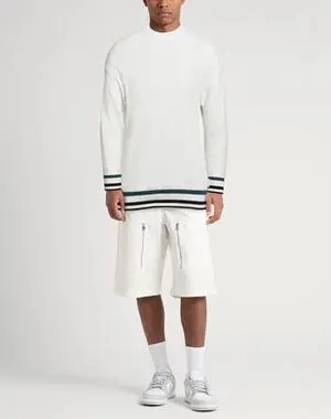 Armani Exchange Intarsia-knit Cotton Sweater - White