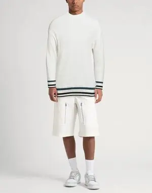 Armani Exchange Intarsia-knit Cotton Sweater - White