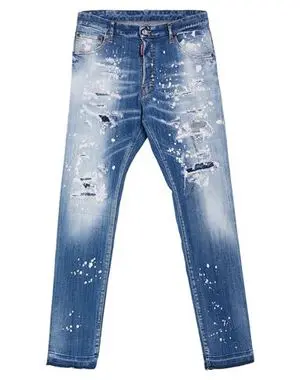 Dsquared2 Tapered Jeans In Distressed Denim