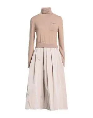 Peserico Midi Dress Virgin Wool, Silk, Viscose, Cashmere, Polyester - Beige