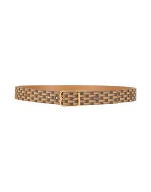 Bally Leather Belt With Geometric Print