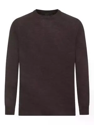ZANONE Crew-neck Long-sleeve Top - Brown