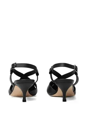 SCAROSSO Slingback Pointed-toe Pumps - Black