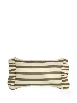 AMUSE LA BOUCHE Stripe Ruffle Cushion Cover - Neutrals