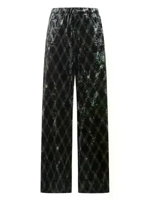 PIERRE-LOUIS MASCIA Diamond-pattern Velvet Trousers