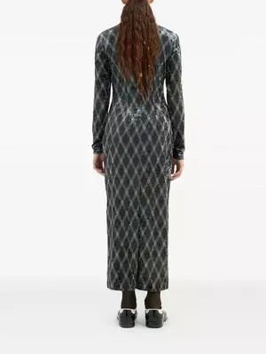 PIERRE-LOUIS MASCIA Diamond-pattern Maxi Dress