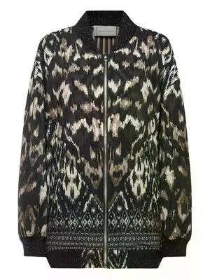 PIERRE-LOUIS MASCIA Ikat-pattern Bomber Jacket