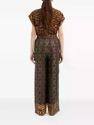 PIERRE-LOUIS MASCIA All-over Print Trousers - Brown