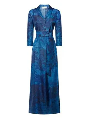 PIERRE-LOUIS MASCIA Printed Belted Dress