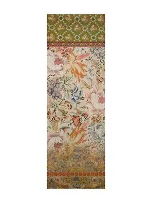 PIERRE-LOUIS MASCIA Floral-pattern Rectangular-shape Scarf - Neutrals